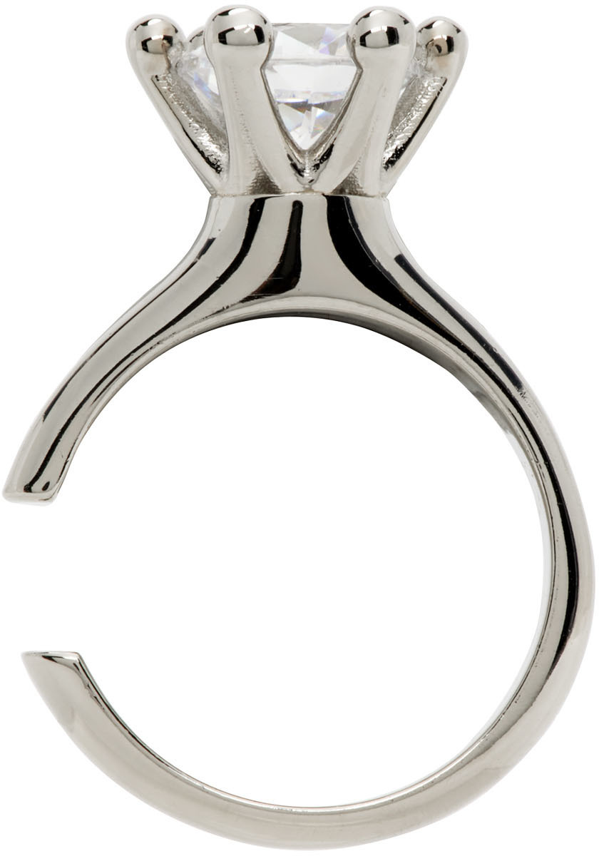D'heygere Silver Solitaire Ear Cuff D'heygere
