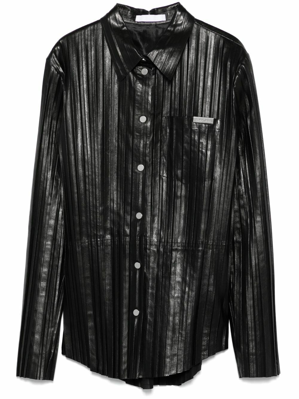 Helmut Lang Pleated Leather Shirt Helmut Lang