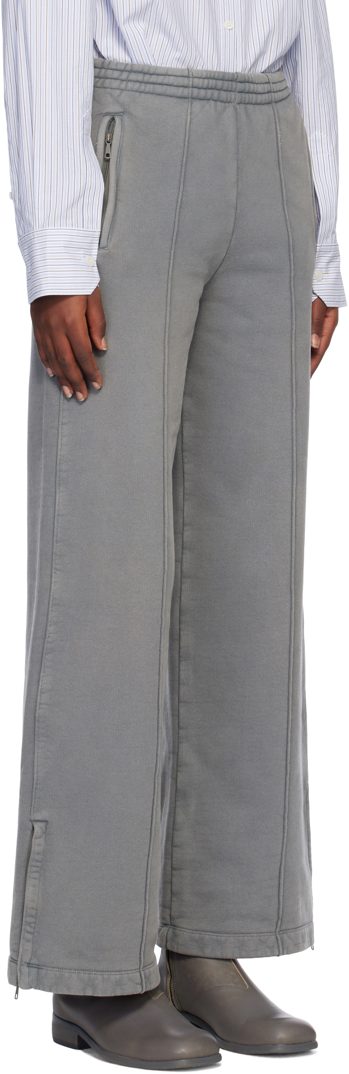 OUR LEGACY Gray Garment-Dyed Lounge Pants Our Legacy