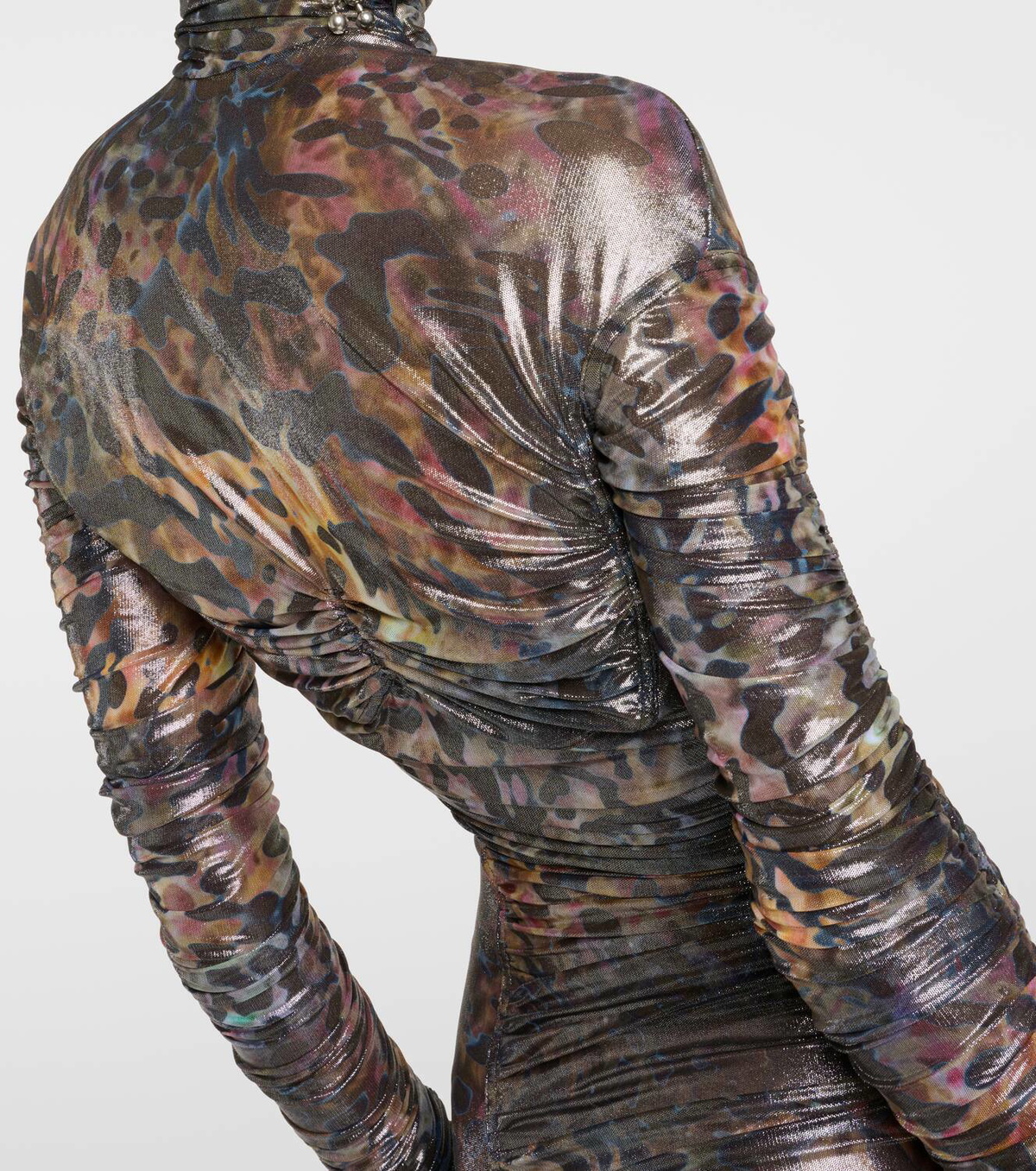 Mugler Ruched sheer maxi dress Mugler