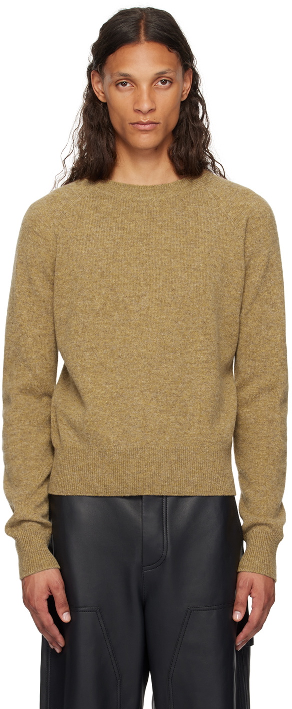 Dries Van Noten Tan Merino Wool Sweater Dries Van Noten