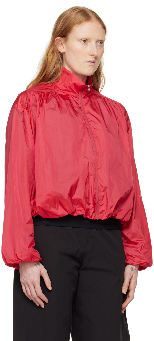 AMOMENTO Red Shirred Jacket AMOMENTO