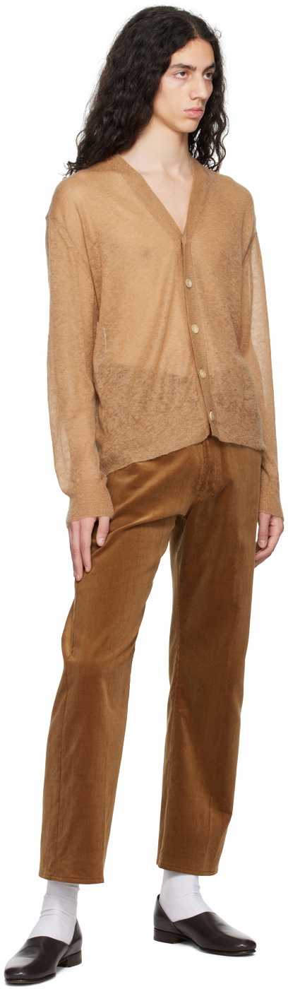 AURALEE Tan Buttoned Cardigan Auralee