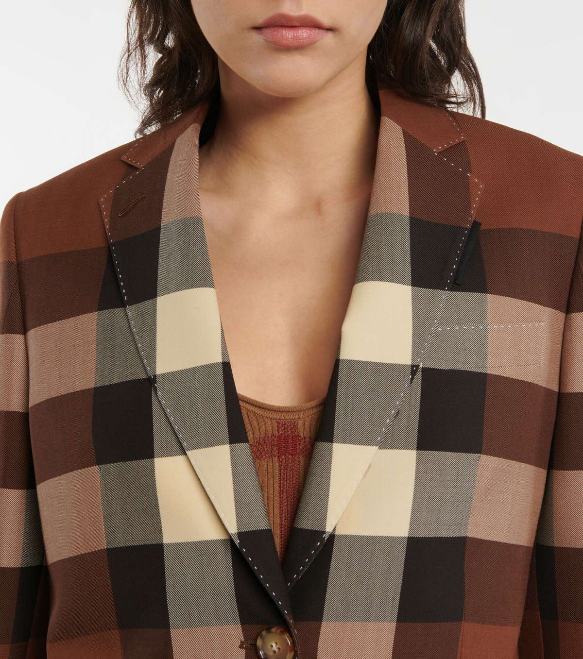 Burberry - Checked wool blazer Burberry