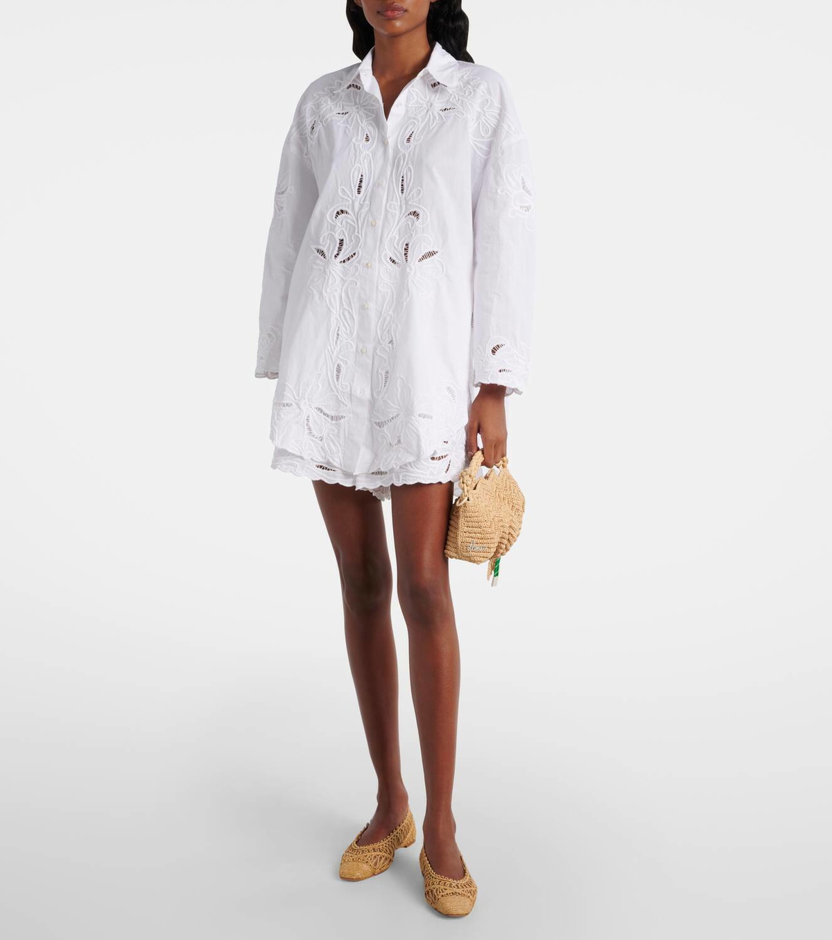 Alémais Horizon crochet raffia crossbody bag ALÉMAIS