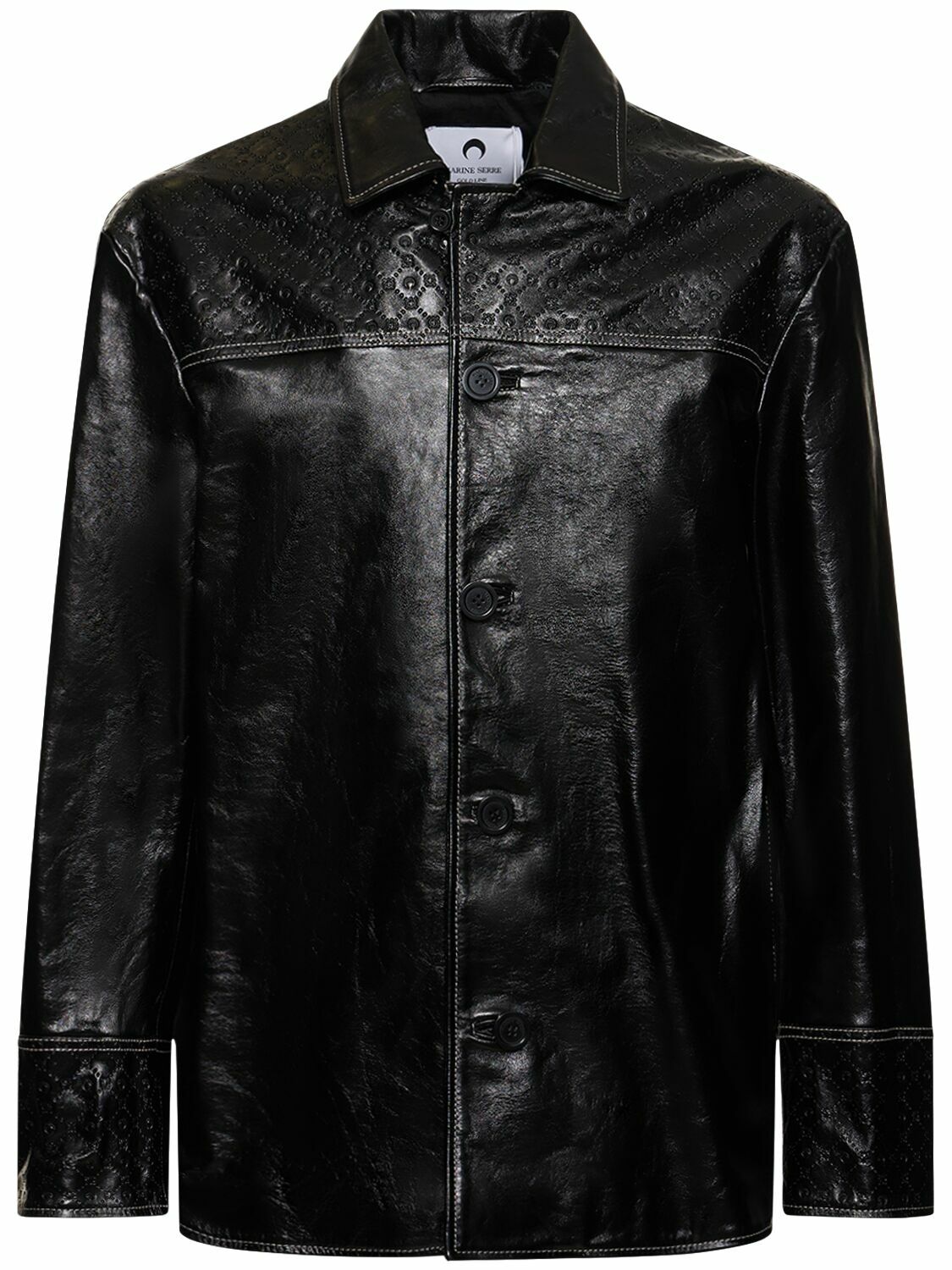 MARINE SERRE Moon Leather Jacket Marine Serre