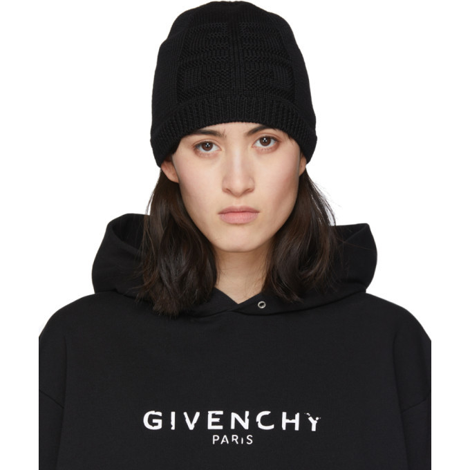 Givenchy Black Knit 4G Beanie Givenchy