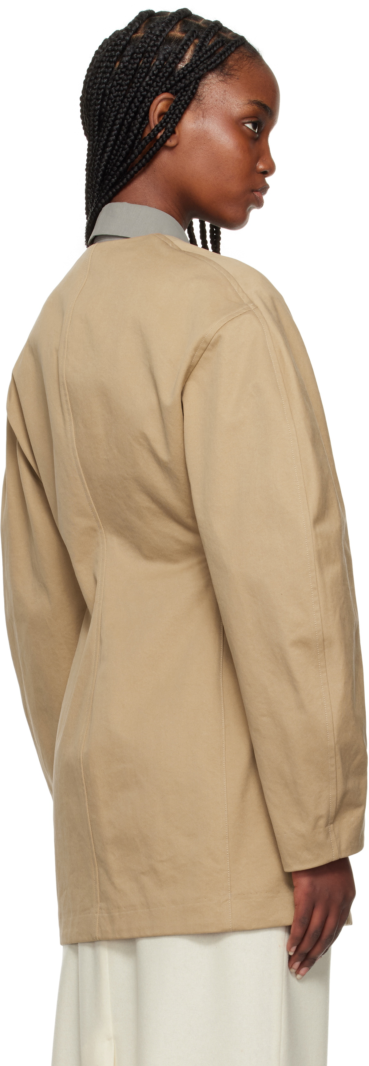 AURALEE Tan Washed Finx Chino Half Coat Auralee