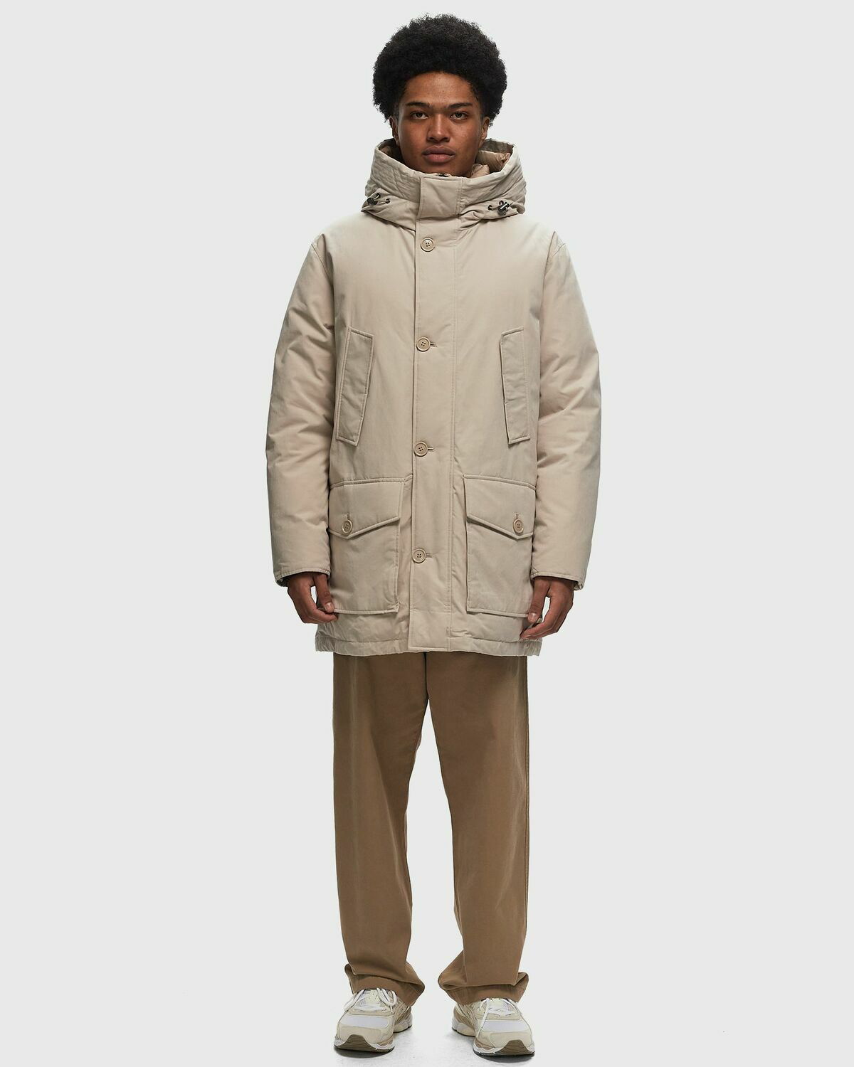 Woolrich Peached Cotton Arctic Parka Beige Parkas Woolrich