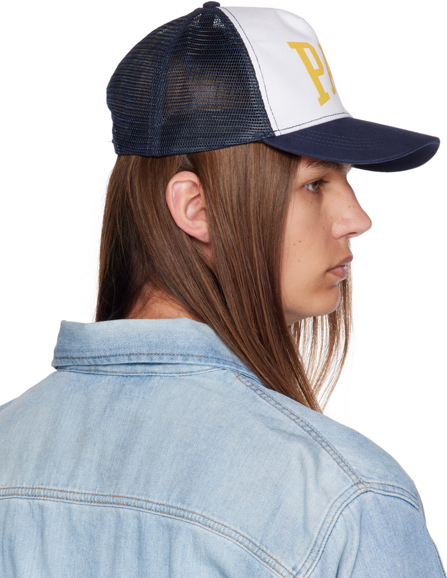 Palm Angels Navy & White PA League Cap Palm Angels