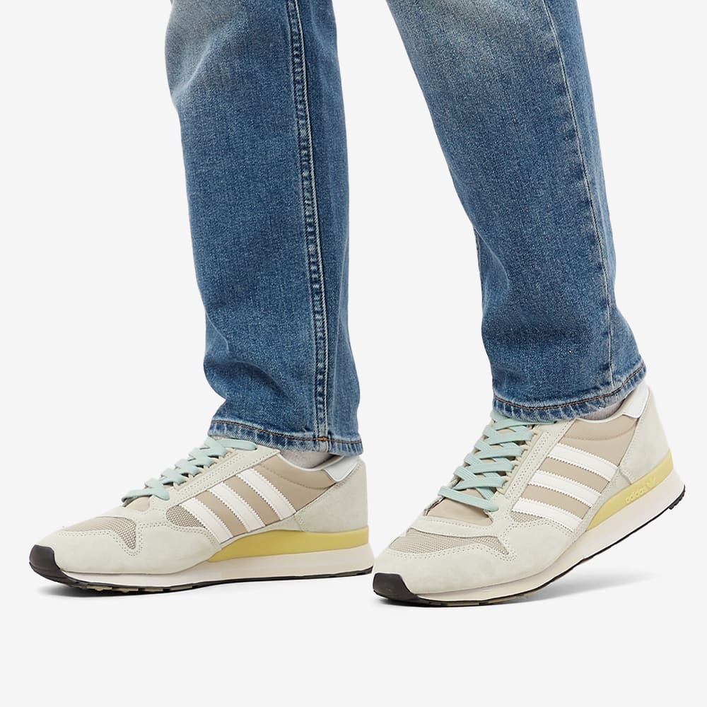 Adidas Men's ZX 500 Sneakers in Linen Green/Crystal White adidas