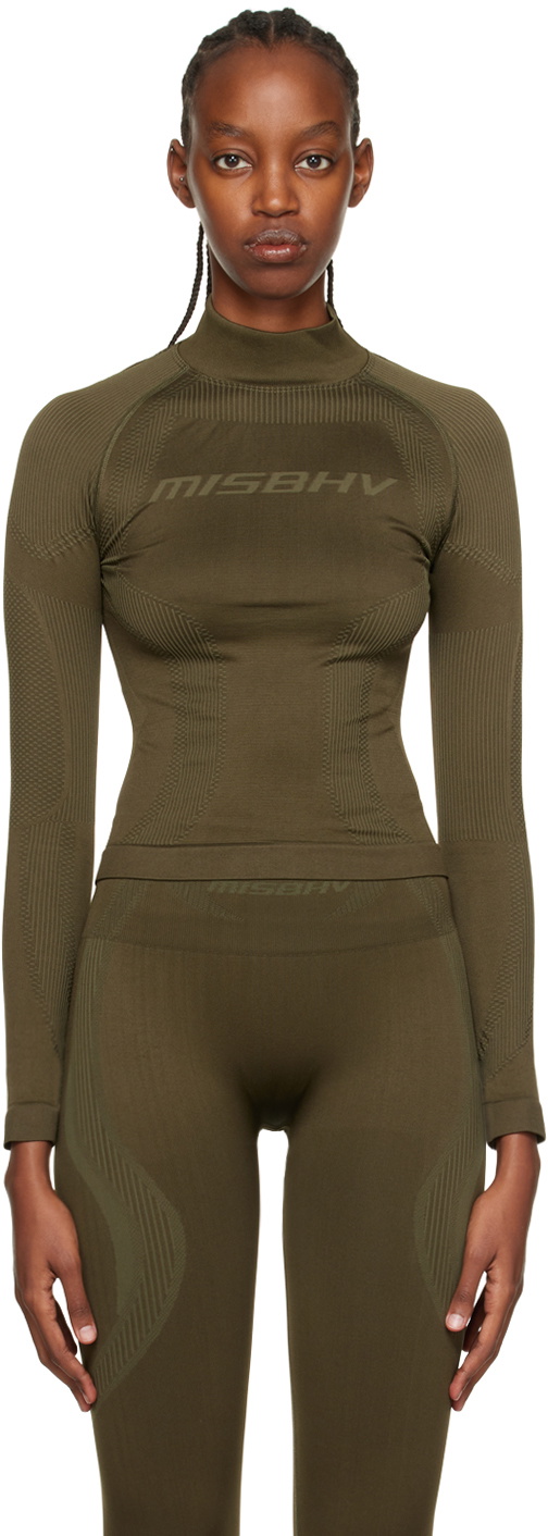 MISBHV Khaki Long Sleeve Sport Top MISBHV