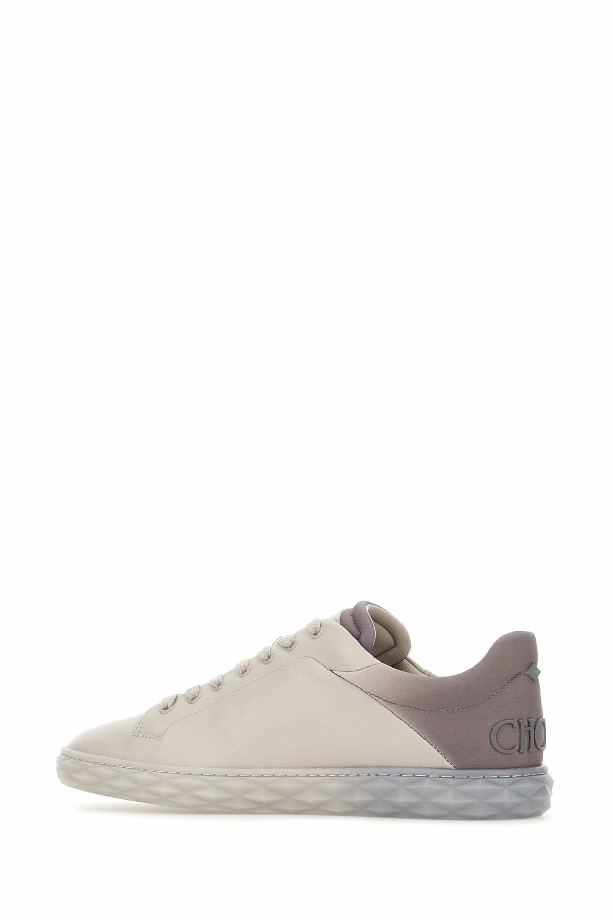 Jimmy Choo Light Grey Leather Diamond Light Sneakers Jimmy Choo