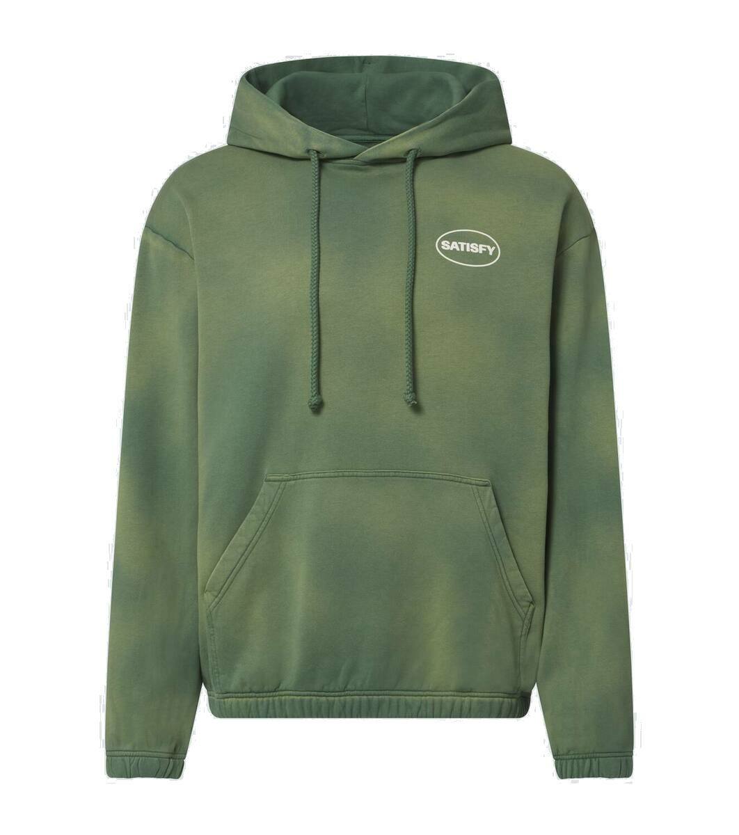Satisfy Logo cotton jersey hoodie Satisfy