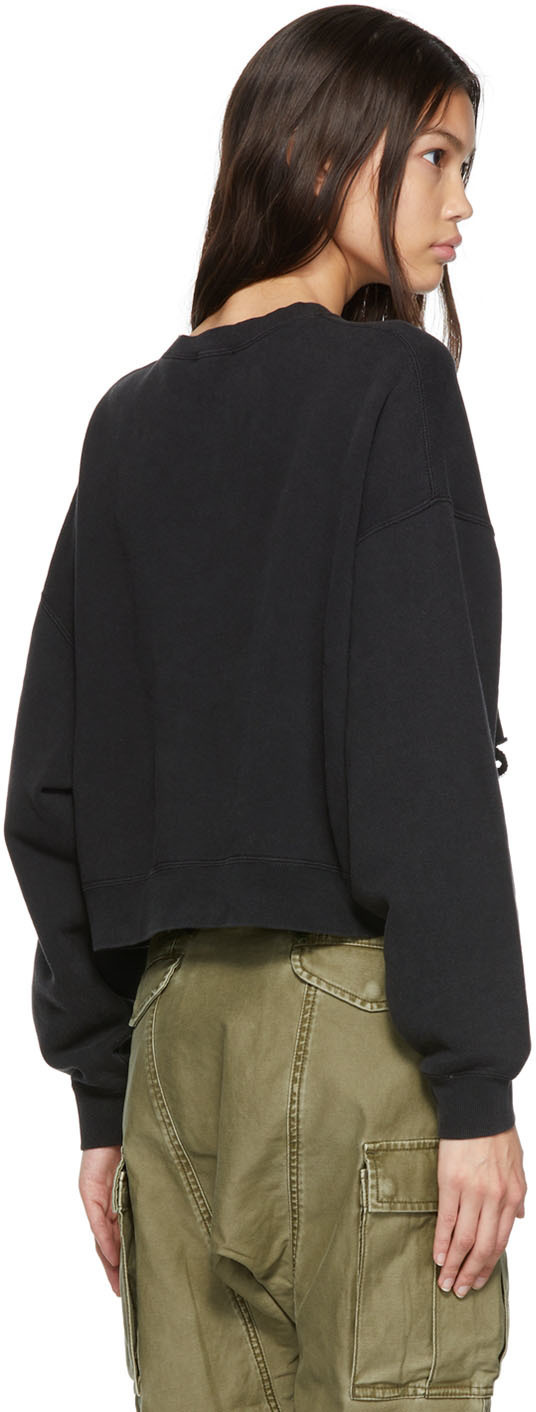 R13 Black Distressed Sweatshirt R13