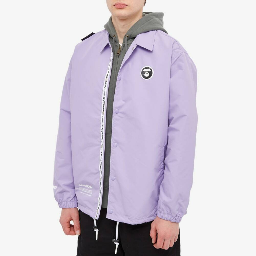 Men's AAPE Lightweight Coach Jacket in Purple AAPE by A Bathing Ape