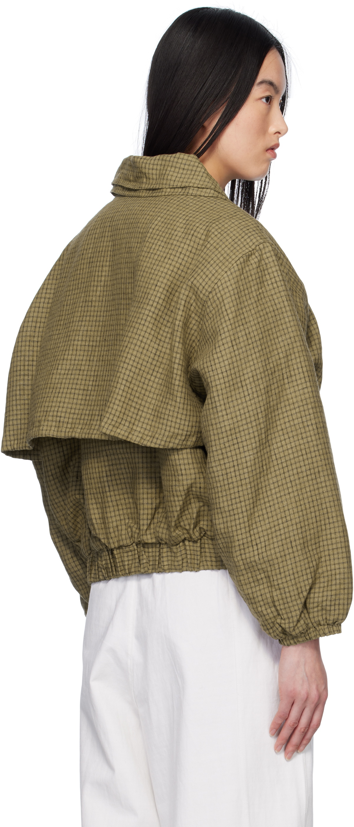 Deiji Studios Green Double Layered Jacket Deiji Studios