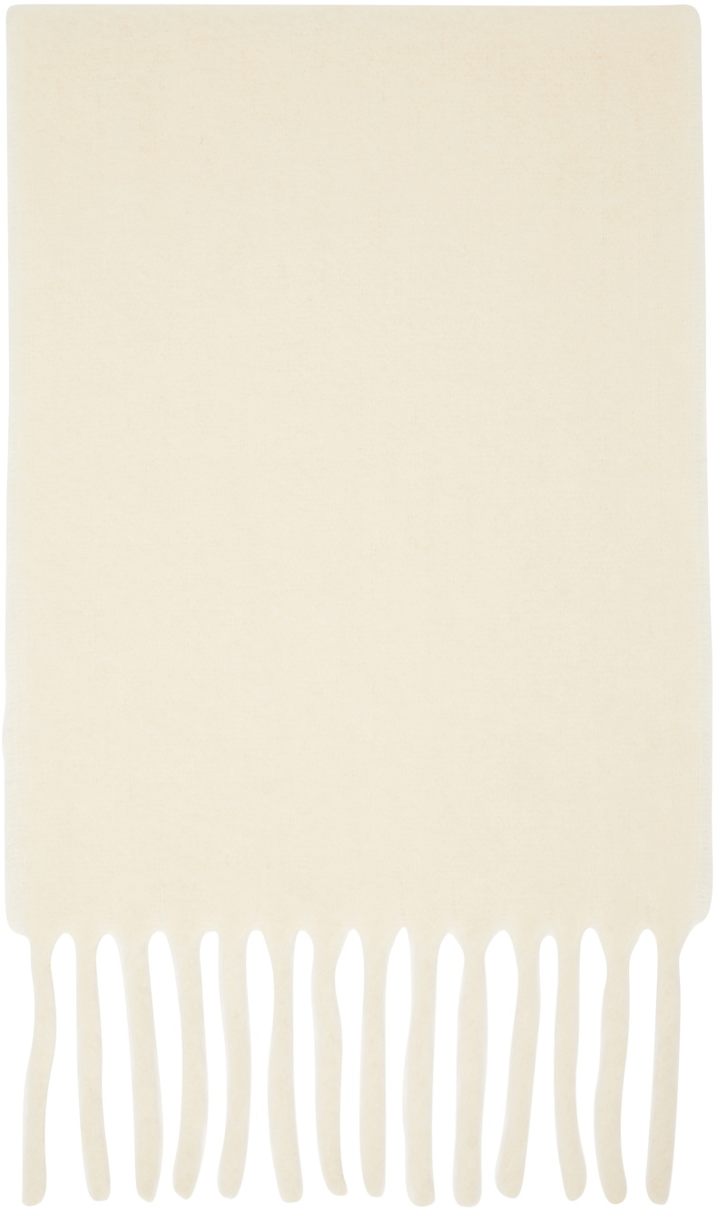 AMI Paris Off-White Oversized Ami De Cœur Scarf AMI