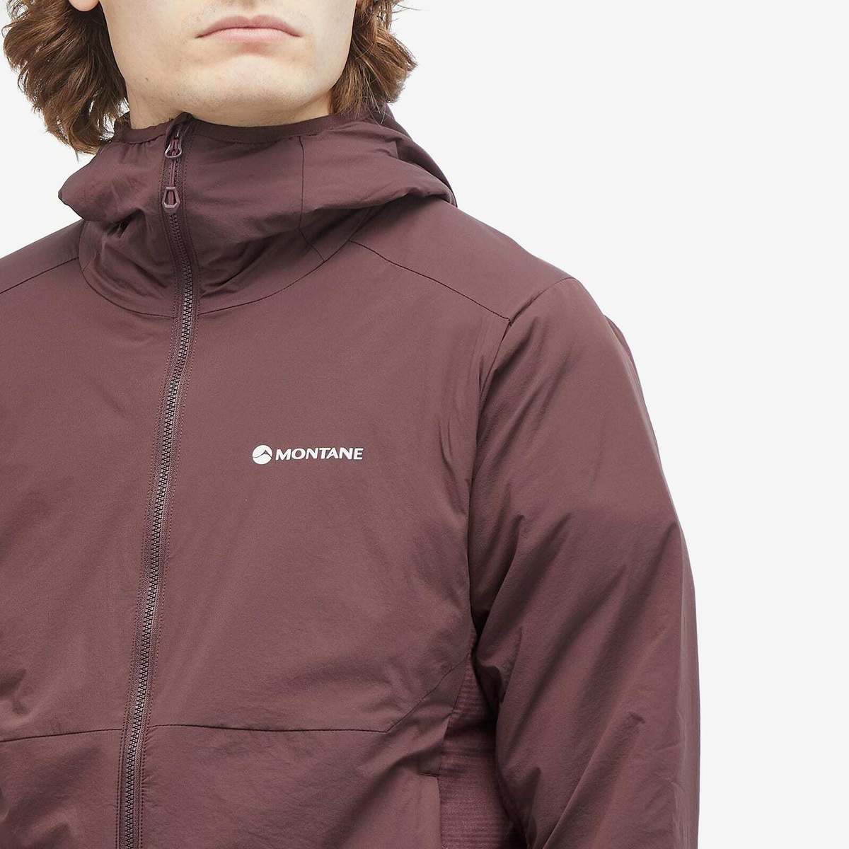 Montane Men's Fireball Lite Hooded Jacket in Dark Garnet Montane