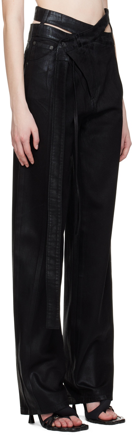 Ottolinger SSENSE Exclusive Black Wrap Jeans Ottolinger