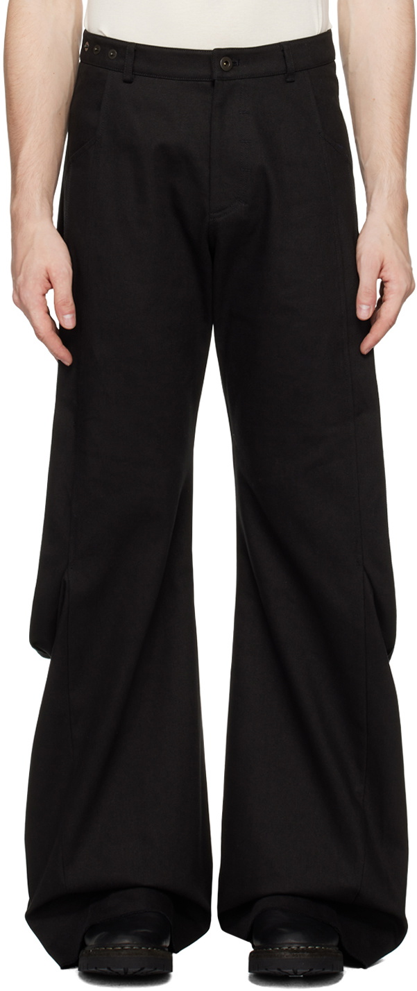 CARNET-ARCHIVE Black Lump Cargo Pants CARNET-ARCHIVE