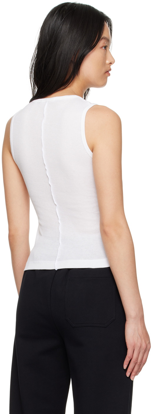 Helmut Lang White Twisted Tank Top Helmut Lang