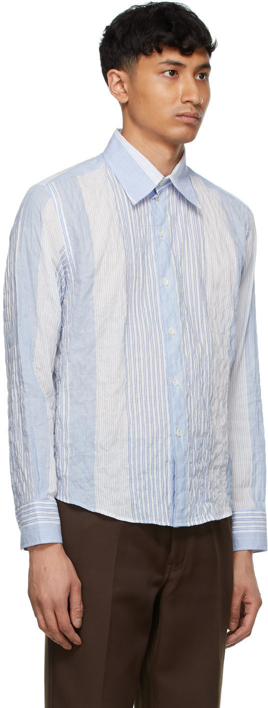 Second/Layer Blue & White Multi-Stripe Ancho Shirt Second/Layer