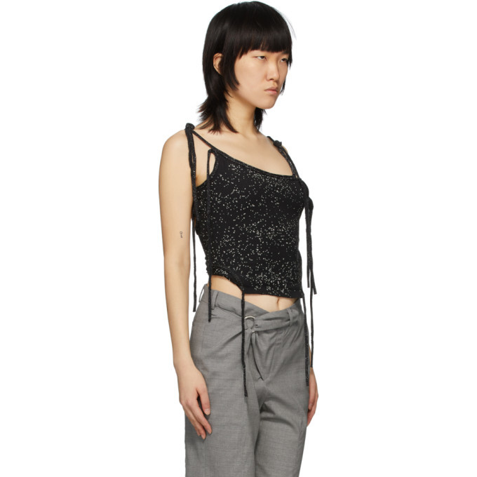 Ottolinger Black and Grey Speckled Strap Tank Top Ottolinger