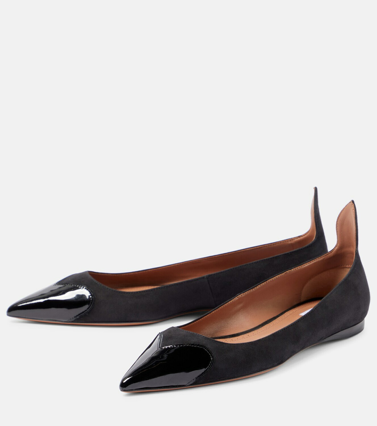 Alaïa Cœur suede ballet flats ALAÏA