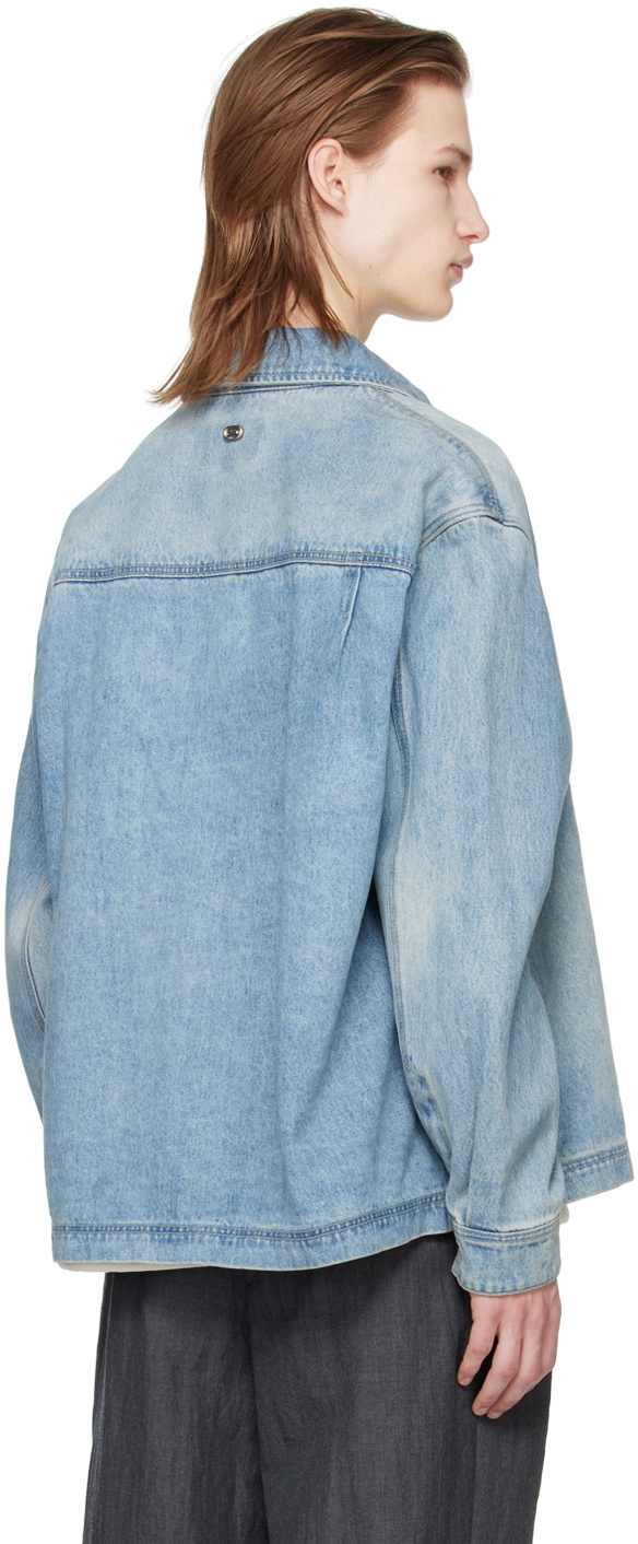 Solid Homme Blue Faded Denim Shirt Solid Homme