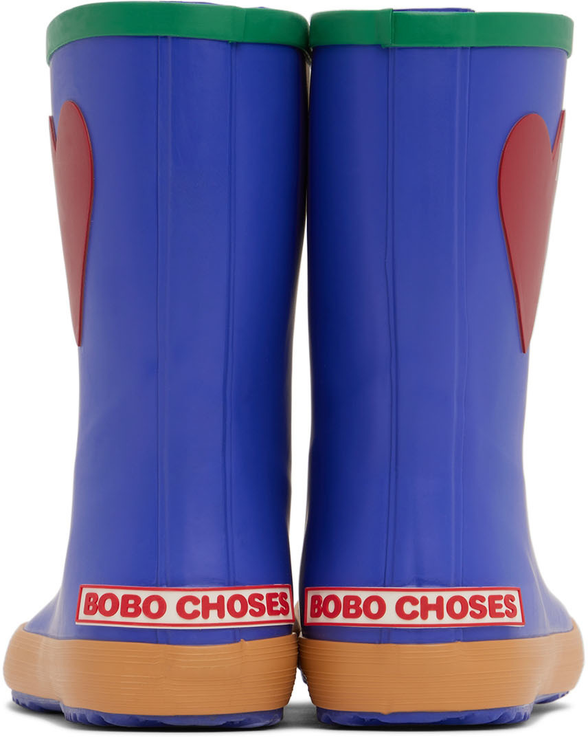 Bobo Choses Kids Blue Heart Rainboots Bobo Choses