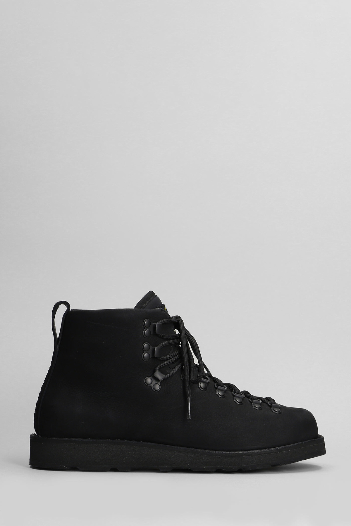 Stone Island Vibram Ankle Boots In Black Leather Stone Island