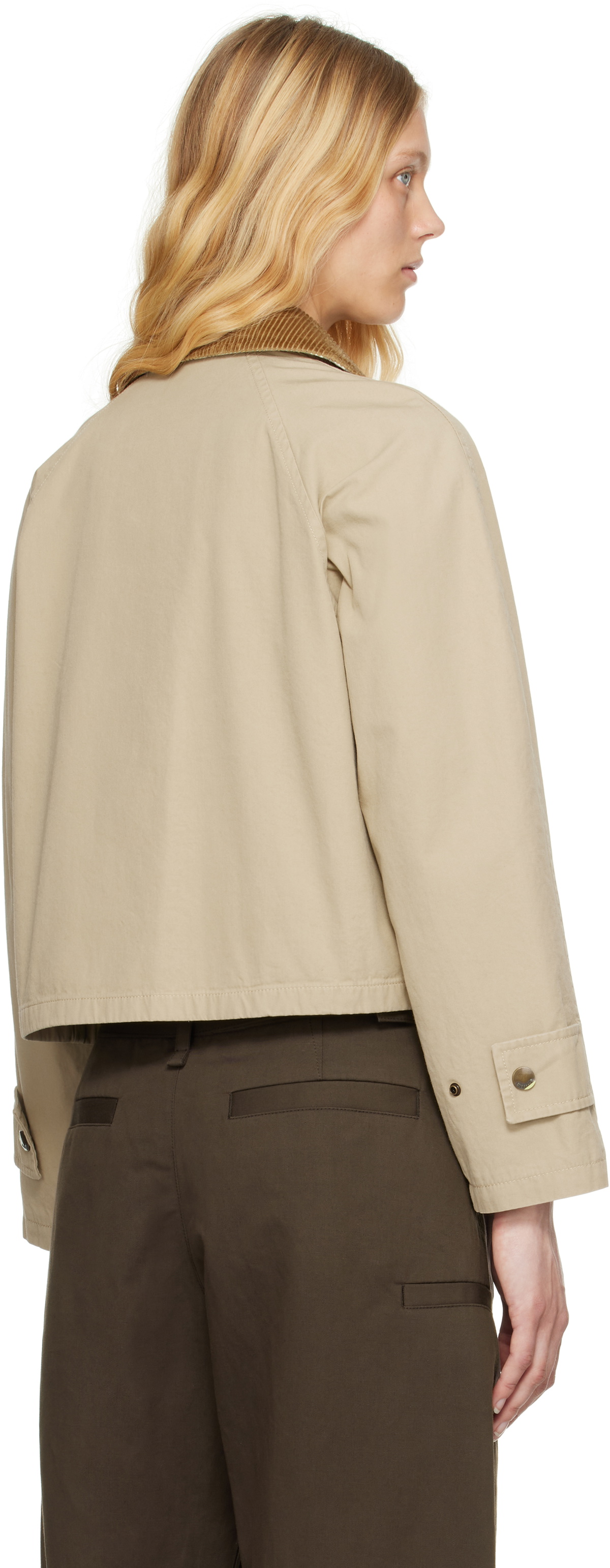 Burberry Beige Cotton Field Jacket Burberry