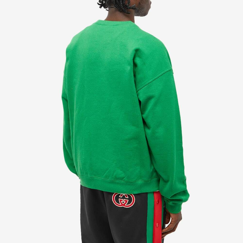 Gucci Men's Animal Logo Crew Sweat in Green Gucci