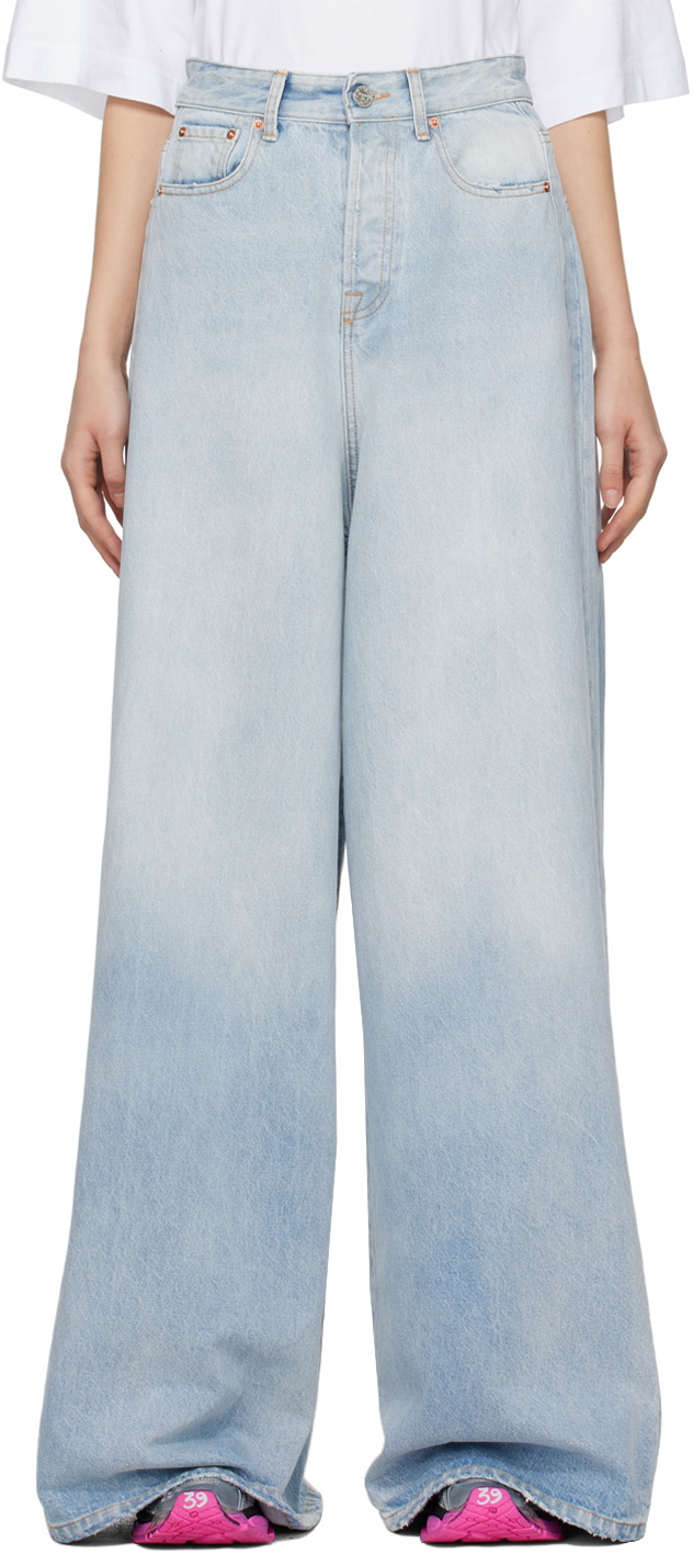 VETEMENTS Blue Destroyed Jeans Vetements