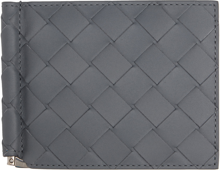 Bottega Veneta Gray Bill Clip Wallet Bottega Veneta