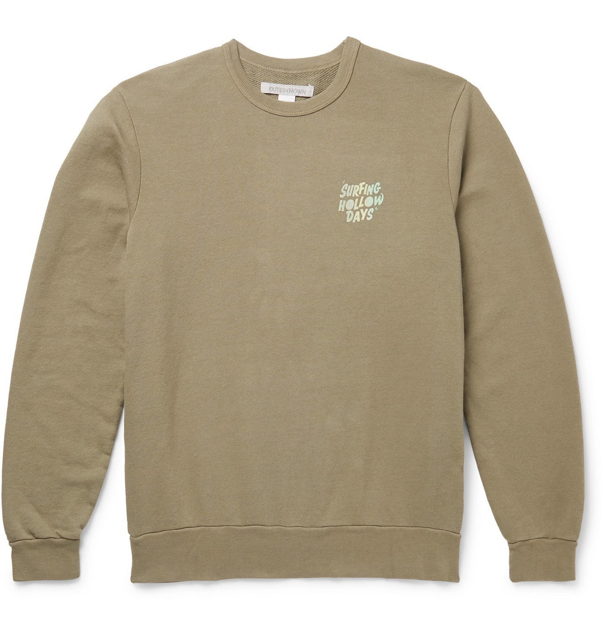 Outerknown - Printed Loopback Organic Cotton-Blend Jersey Sweatshirt ...