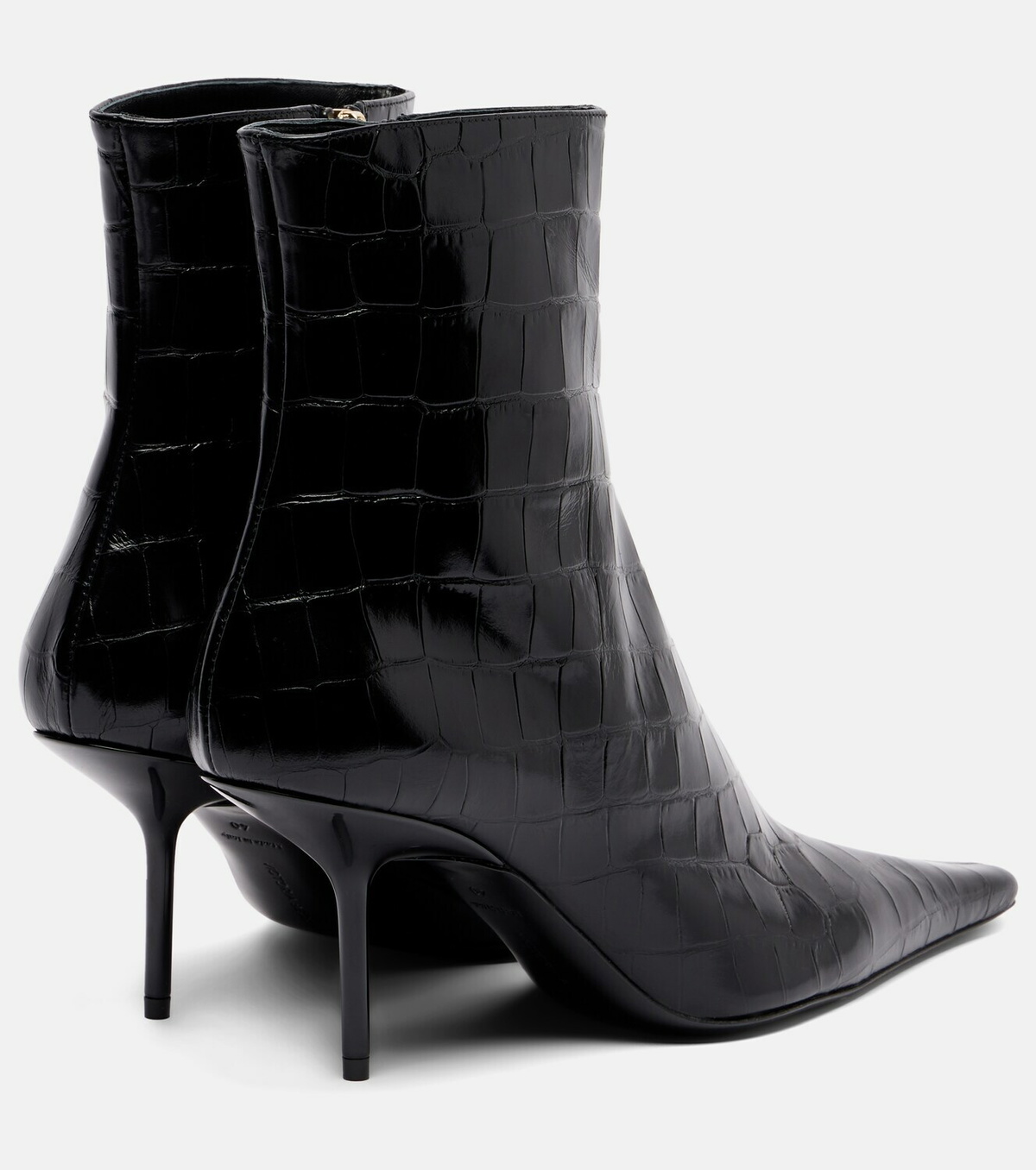 Victoria Beckham 75 croc-effect leather ankle boots Victoria Beckham