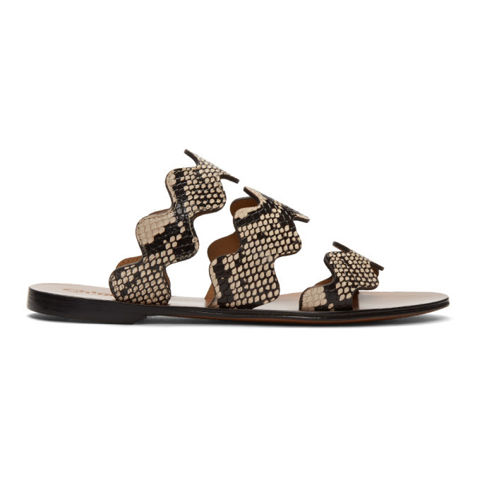 Chloe Grey Python Lauren Sandals Chloe