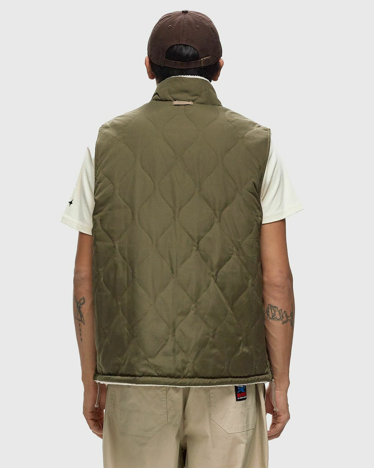 Taion Military Riversible Hi Neck Down Vest Multi Vests Taion Extra