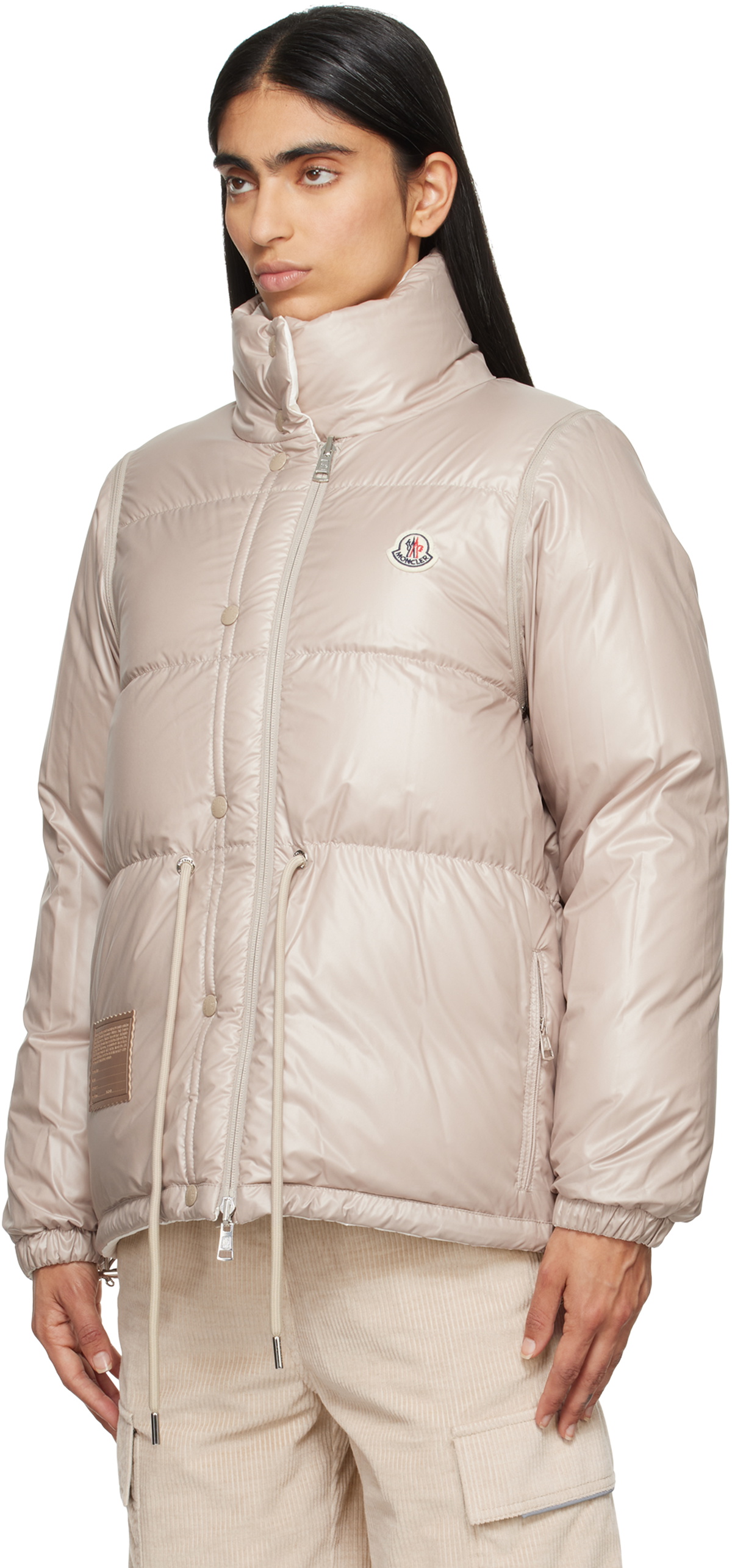 Moncler Off-White Verone Short Reversible Down Jacket Moncler