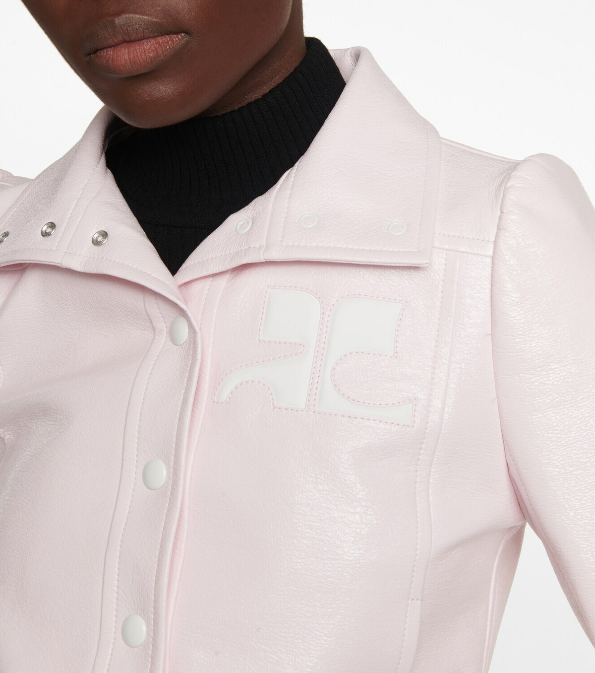 Courreges - Coated cotton crop jacket Courreges
