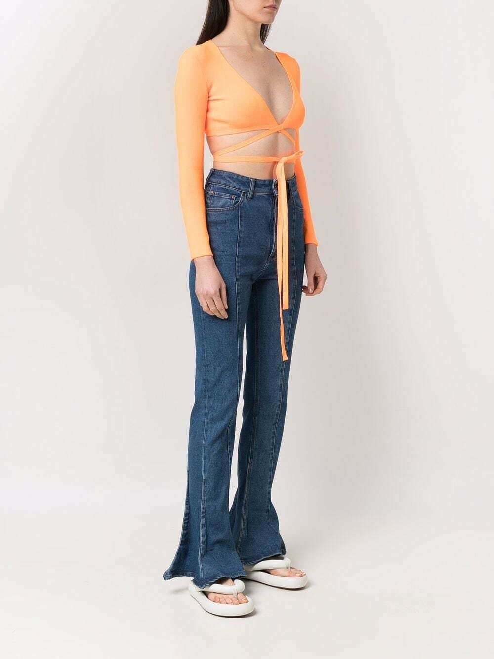 MSGM - Wrap Knitted Crop Top MSGM