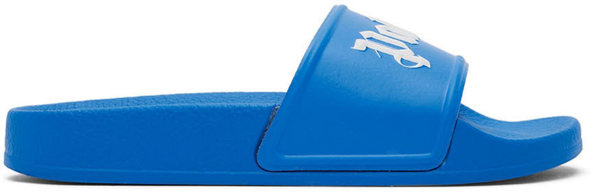 Palm Angels Kids Blue Pool Slides Palm Angels