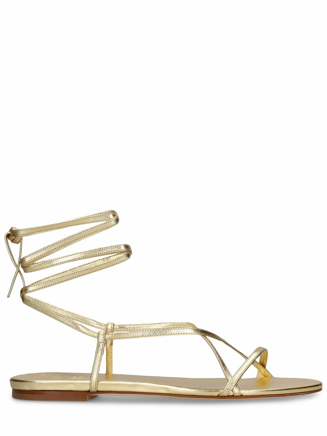 AEYDE 10mm Penny Laminated Leather Sandals Aeyde