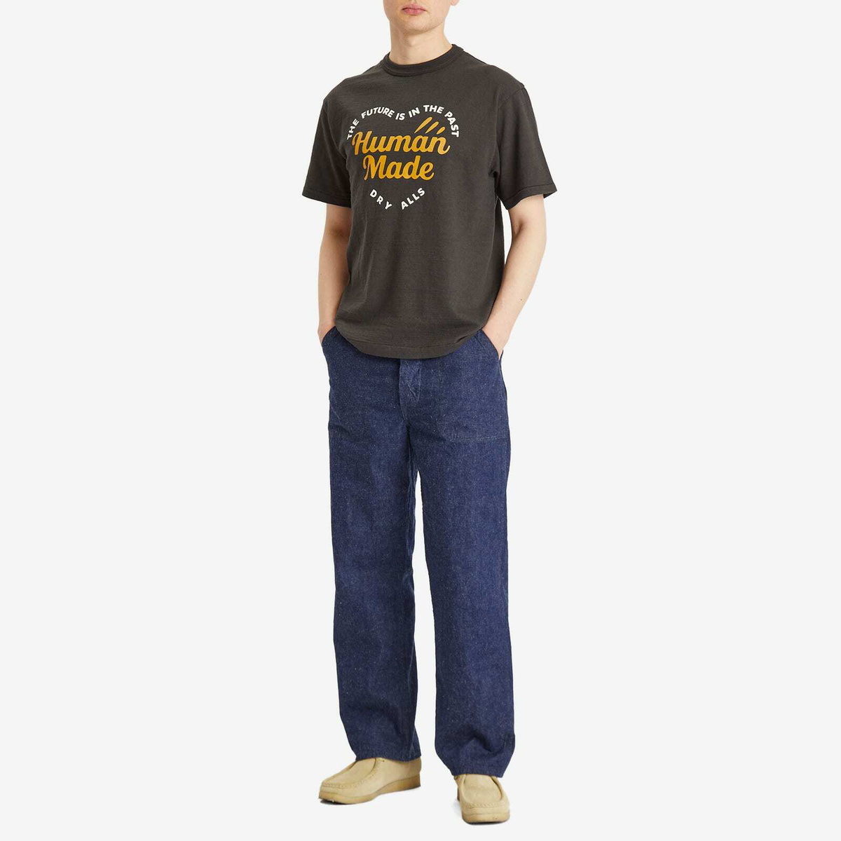 Human Made Men's Word Heart Graphic T-Shirt in Black Human Made