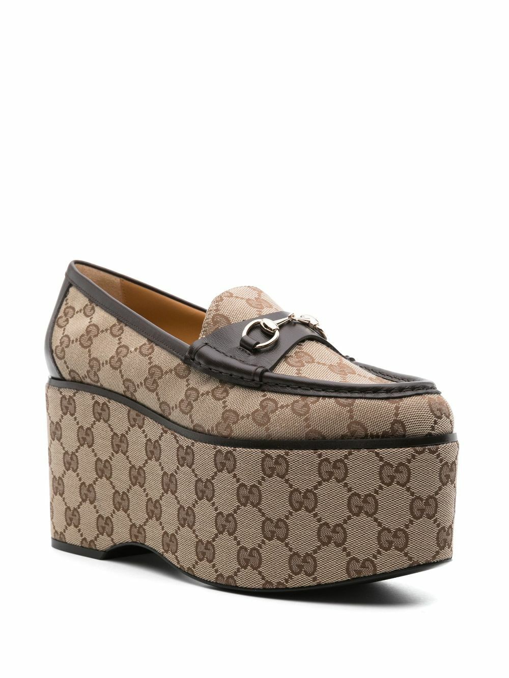 Gucci Brown Horsebit Platform Loafers Gucci