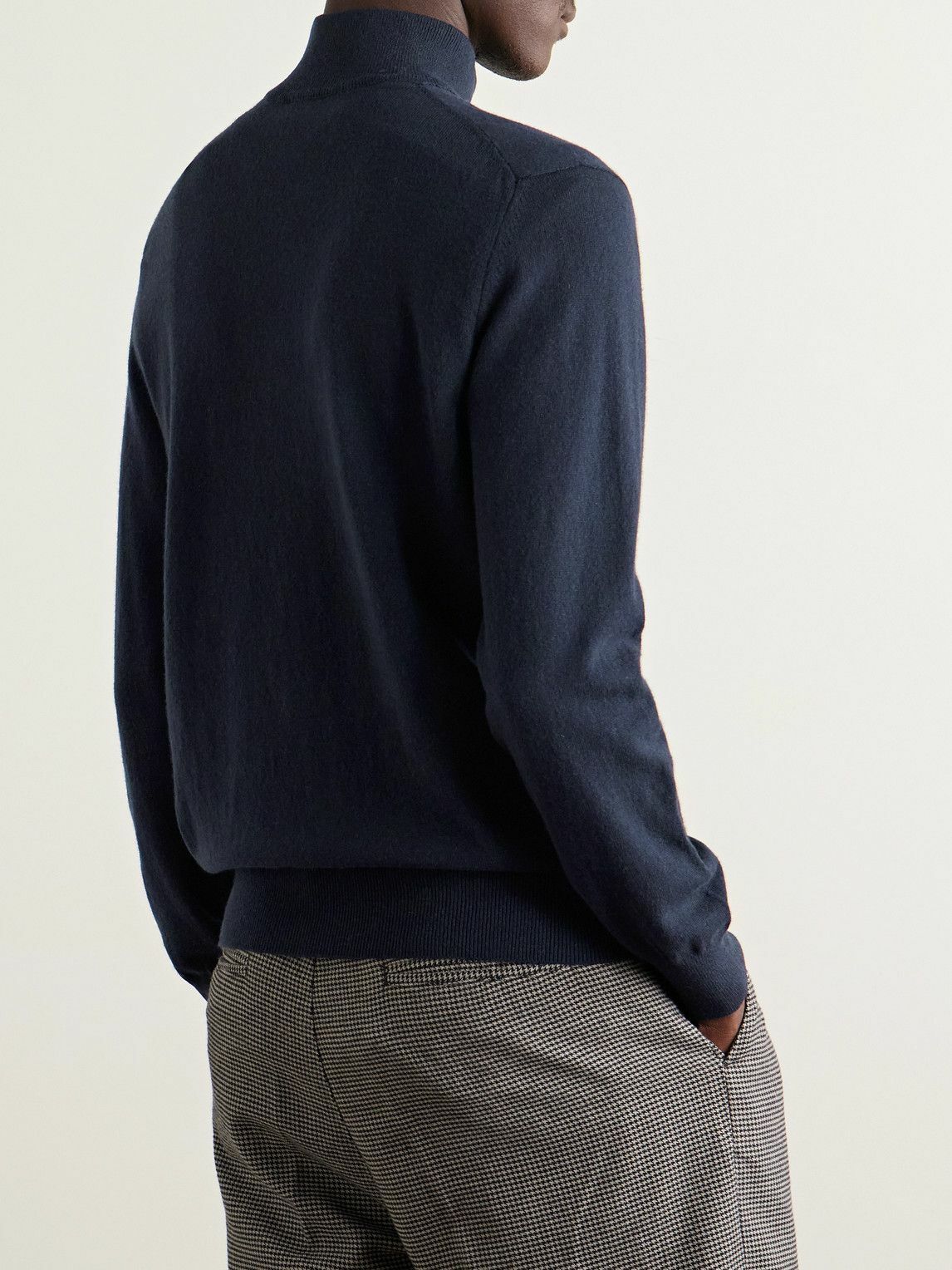 PIACENZA 1733 - Cashmere Half-Zip Sweater - Black Piacenza Cashmere