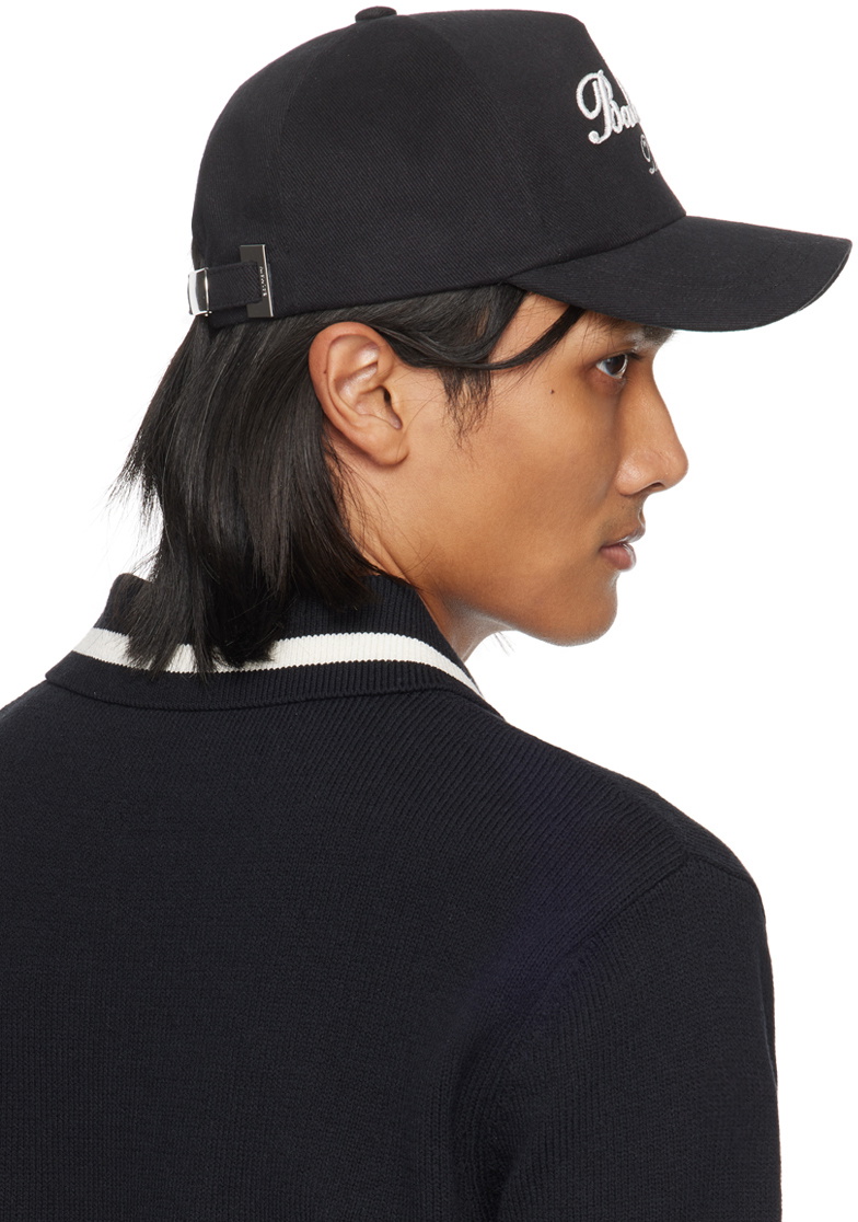 Balmain Black Signature Cap Balmain