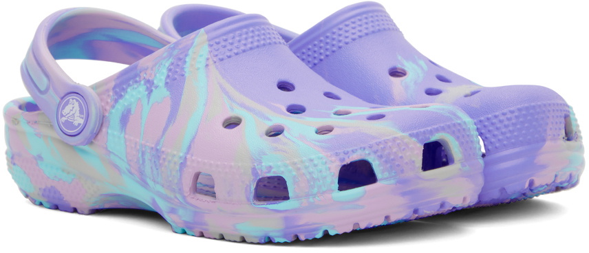 Crocs Kids Blue Classic Marbled Clogs Crocs